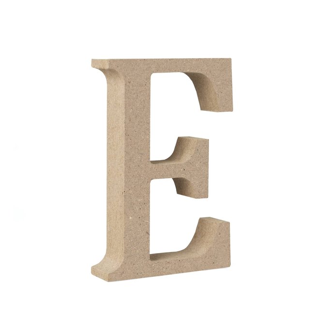 MDF Wooden Letter E 8cm | Hobbycraft