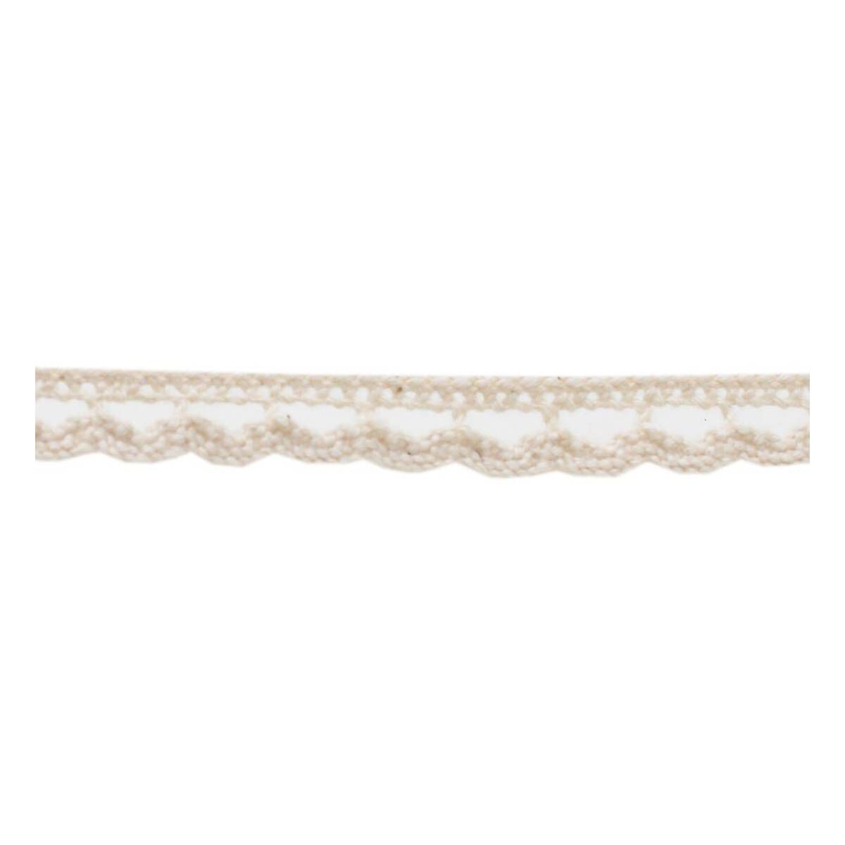 Cream Delicate Cotton Lace Ribbon 9mm x 5m | Hobbycraft