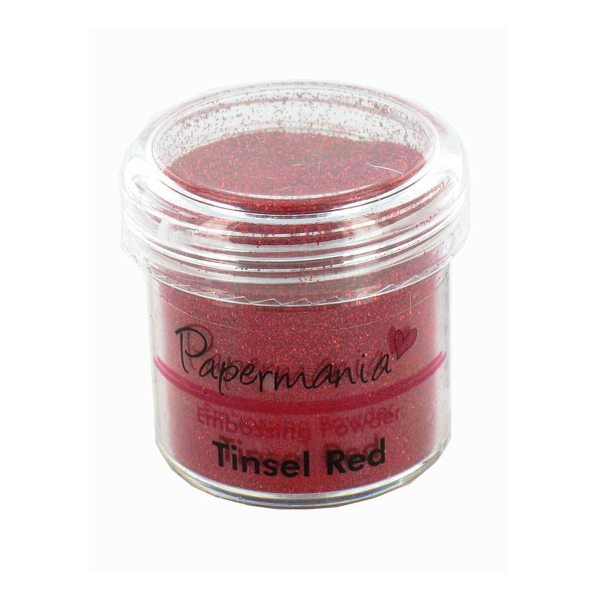 Papermania Tinsel Red Embossing Powder 28g | Hobbycraft