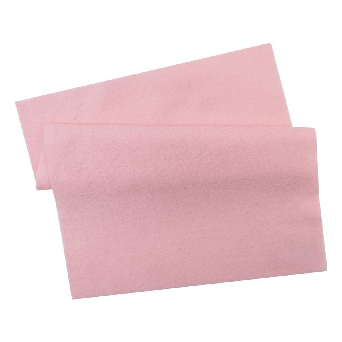 Baby Pink Polyester Felt Sheet A4 | Hobbycraft