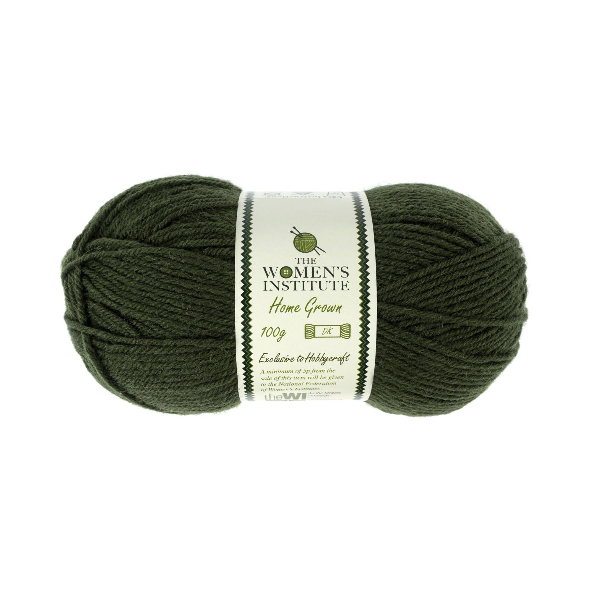 Women's Institute Dark Green Home Grown DK Yarn 100g | Hobbycraft