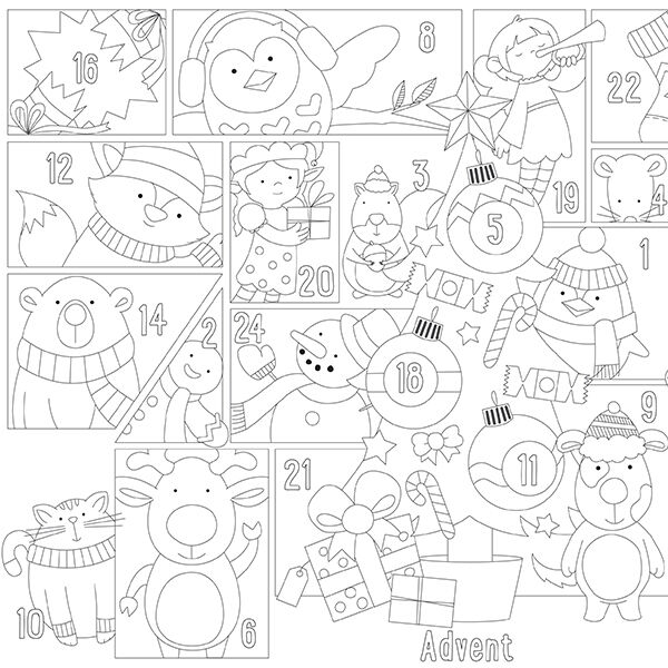 Christmas Advent Free Colouring Download | Hobbycraft
