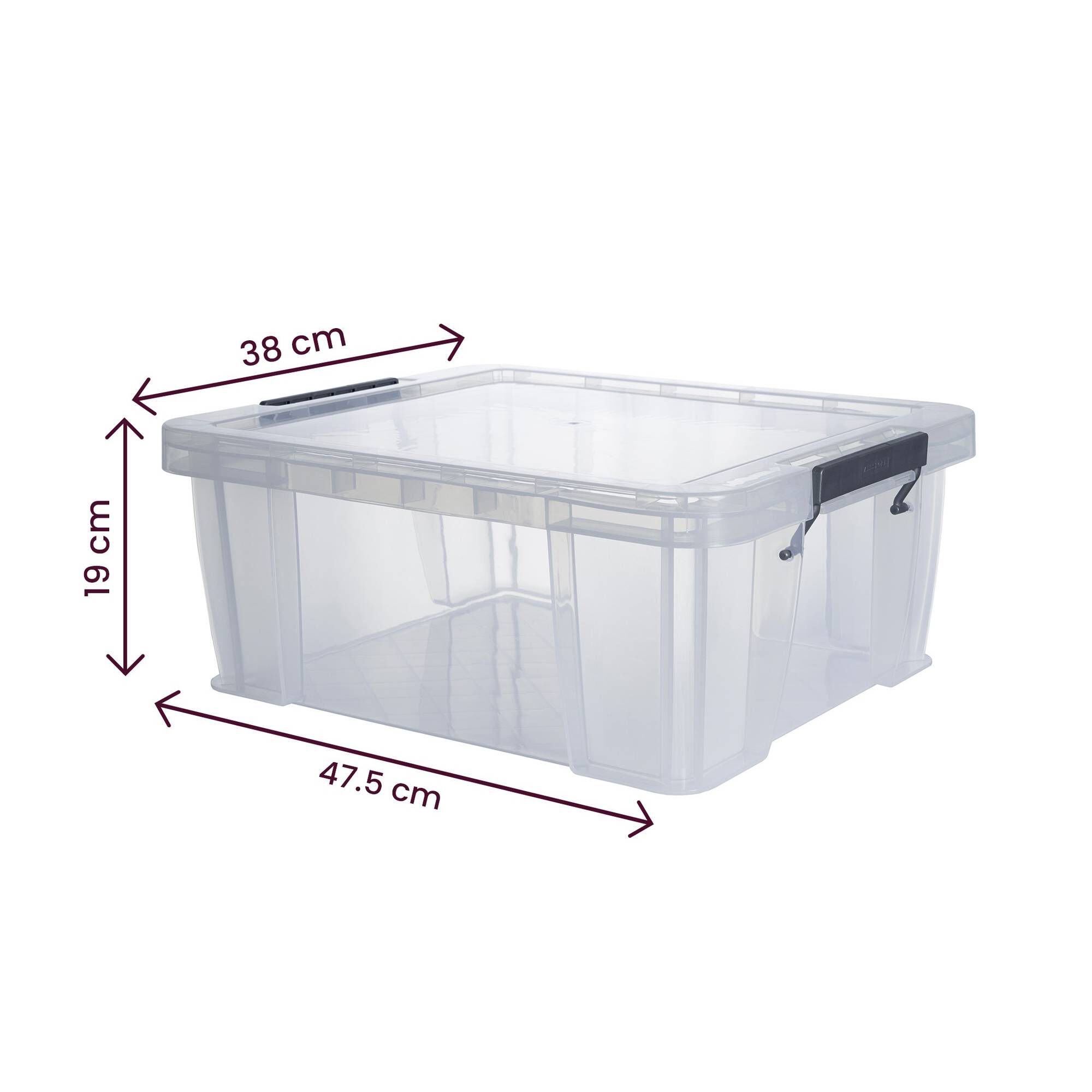 Whitefurze Allstore 24 Litre Clear Storage Box | Hobbycraft