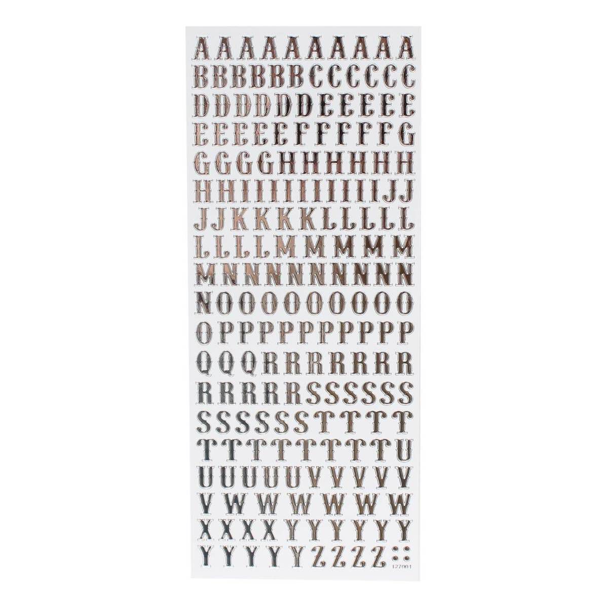 Anita's Silver Traditional Alphabet Outline Stickers | Hobbycraft