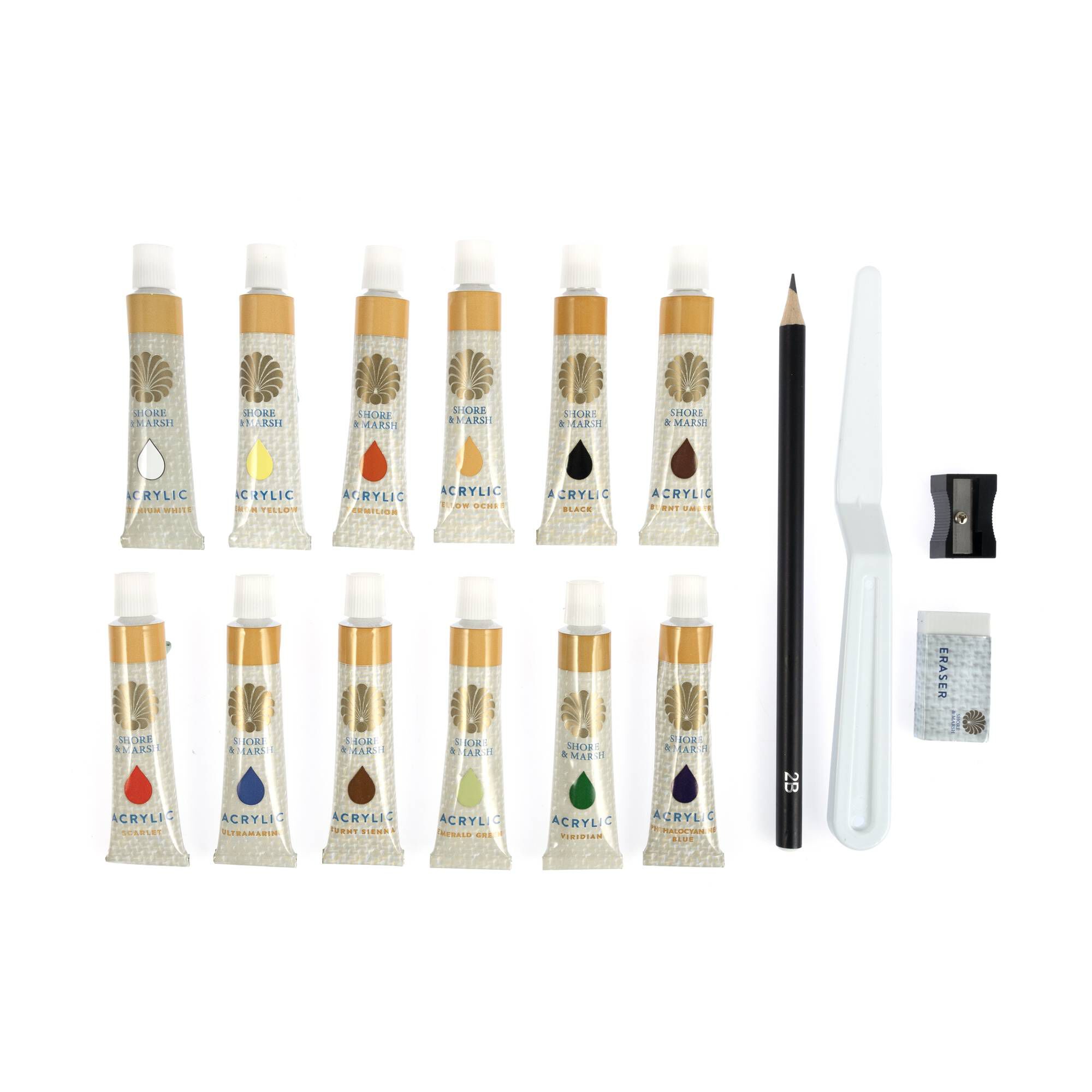 Shore & Marsh Wooden Painting Set 25 Pieces | Hobbycraft