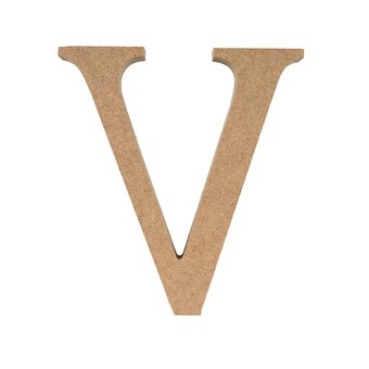 MDF Wooden Letter V 13cm | Hobbycraft