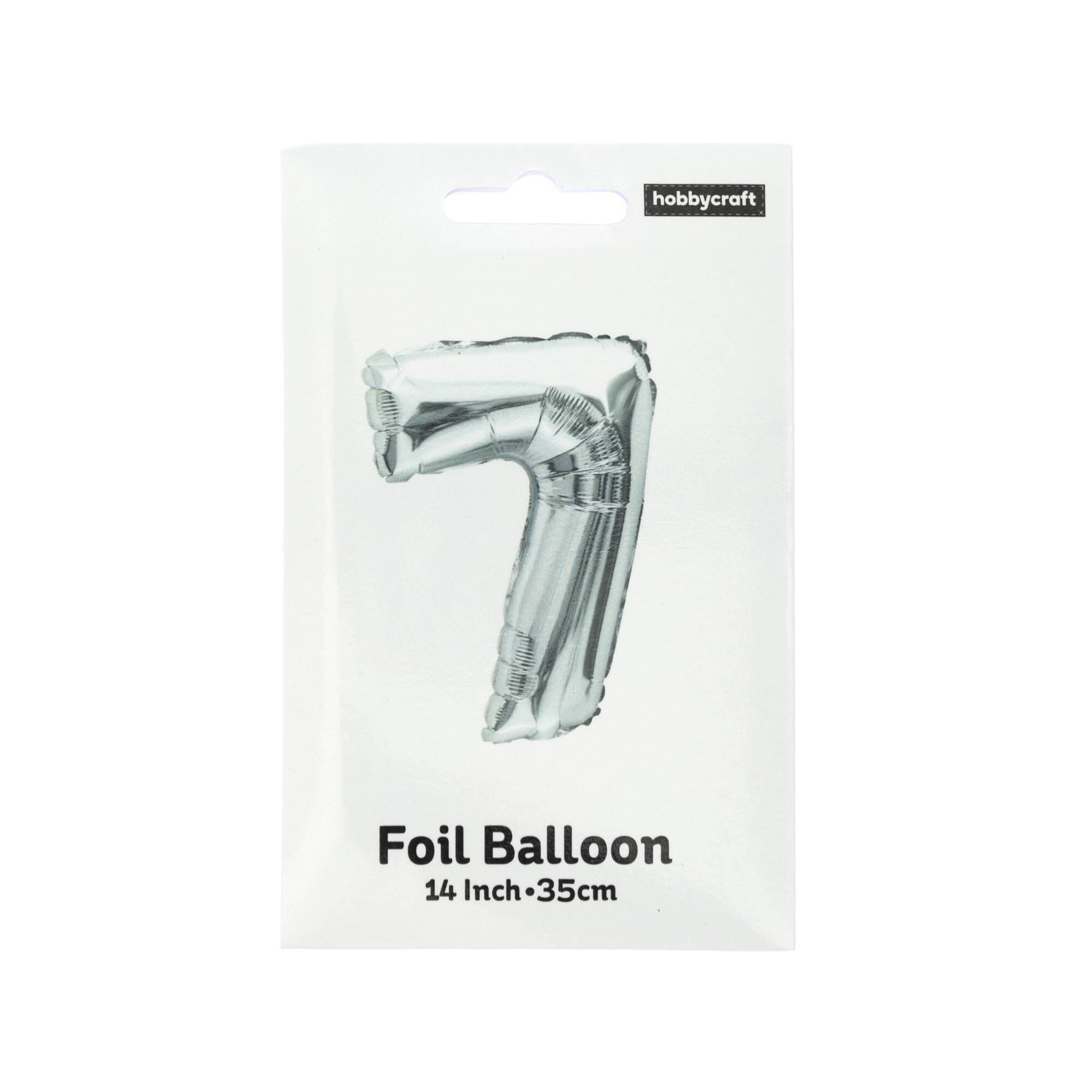 Silver Foil Number 7 Balloon | Hobbycraft