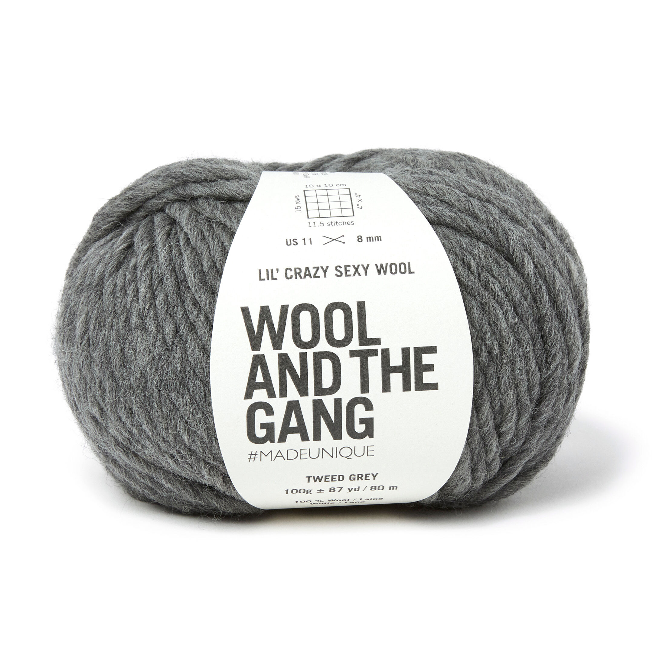 Wool and the Gang Tweed Grey Lil’ Crazy Sexy Wool 100g | Hobbycraft