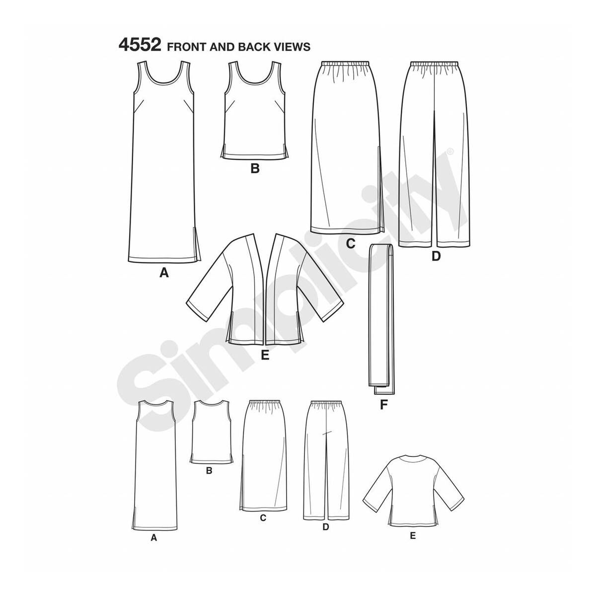 Simplicity Women’s Separates Sewing Pattern 4552 (10-18) | Hobbycraft
