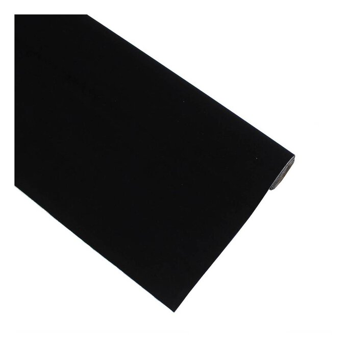 Fablon Vinyl Sticky Backed Velour Black | Hobbycraft