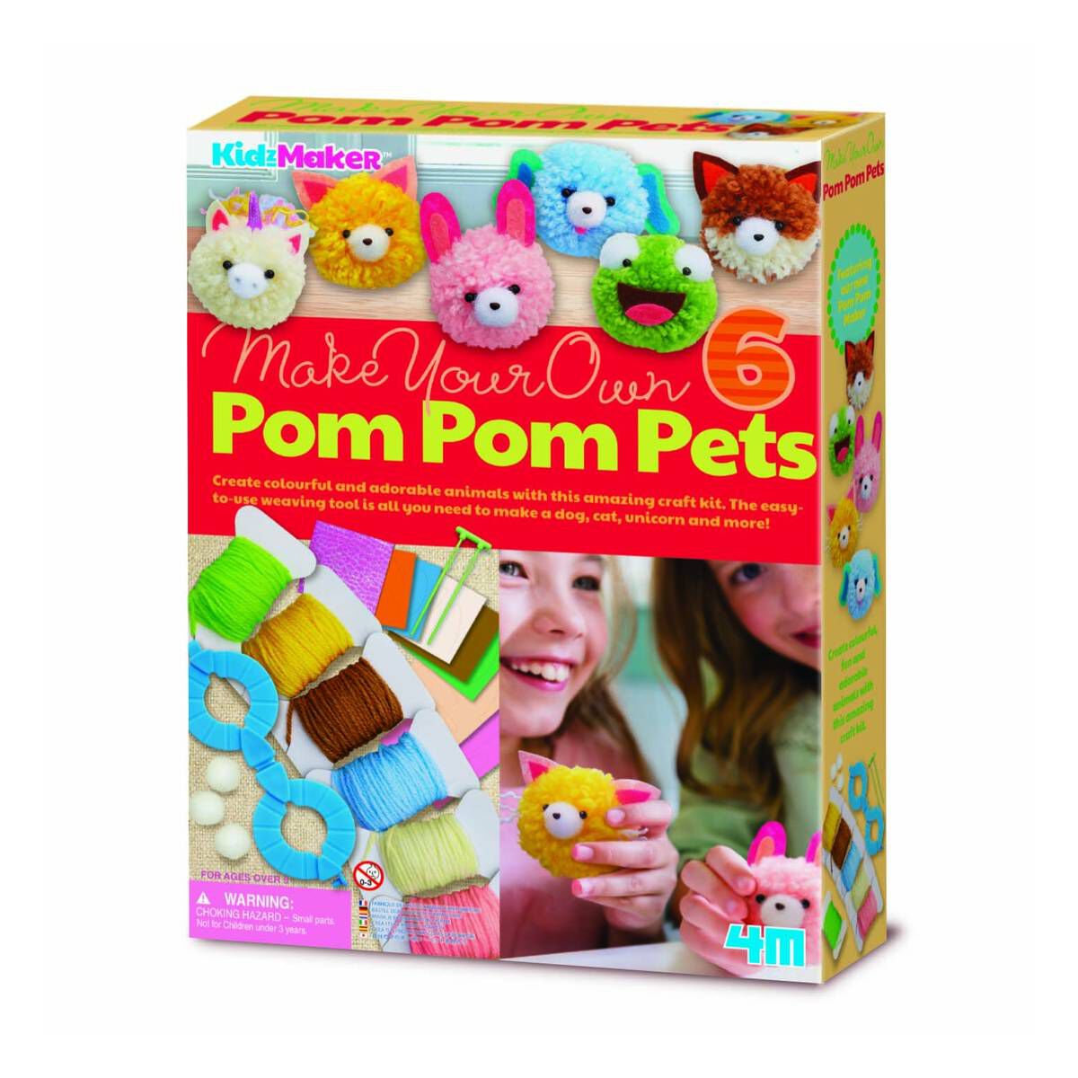 KidzMaker Make Your Own Pom Pom Pets | Hobbycraft