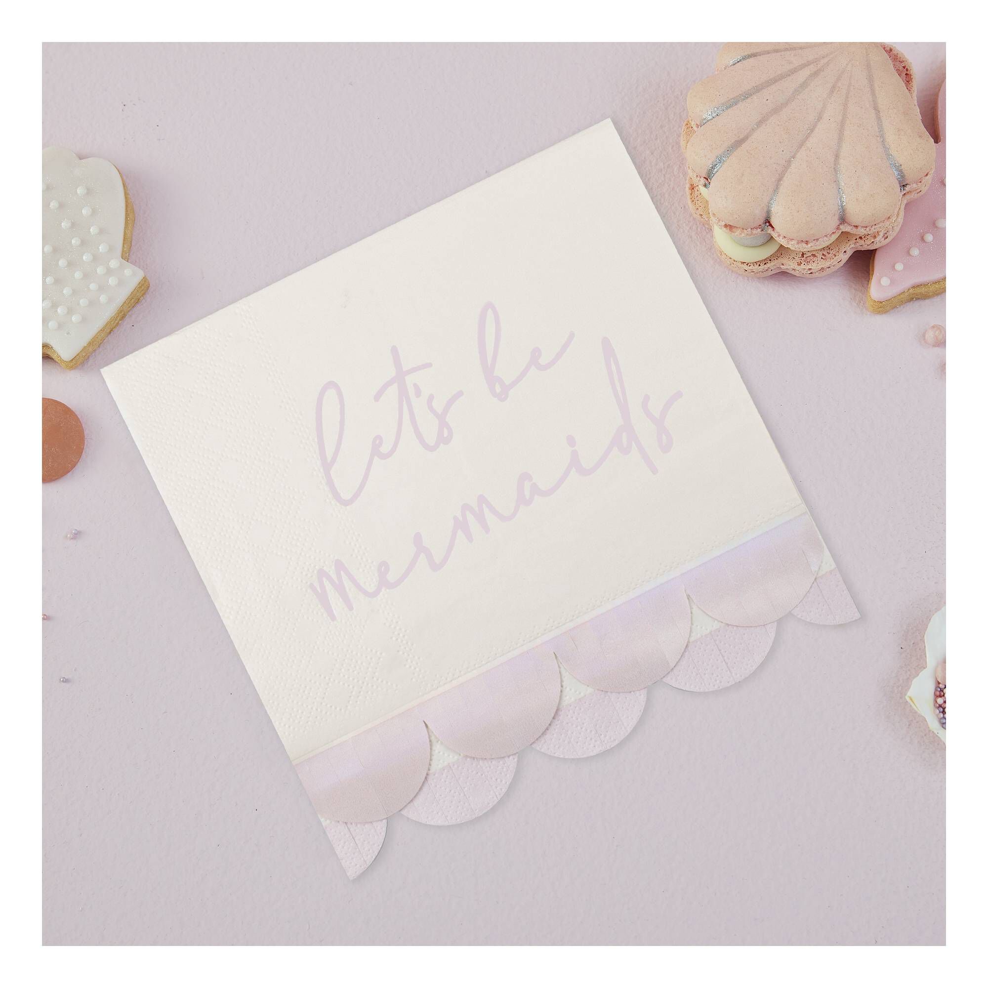 Ginger Ray Iridescent Mermaid Napkins 16 Pack | Hobbycraft