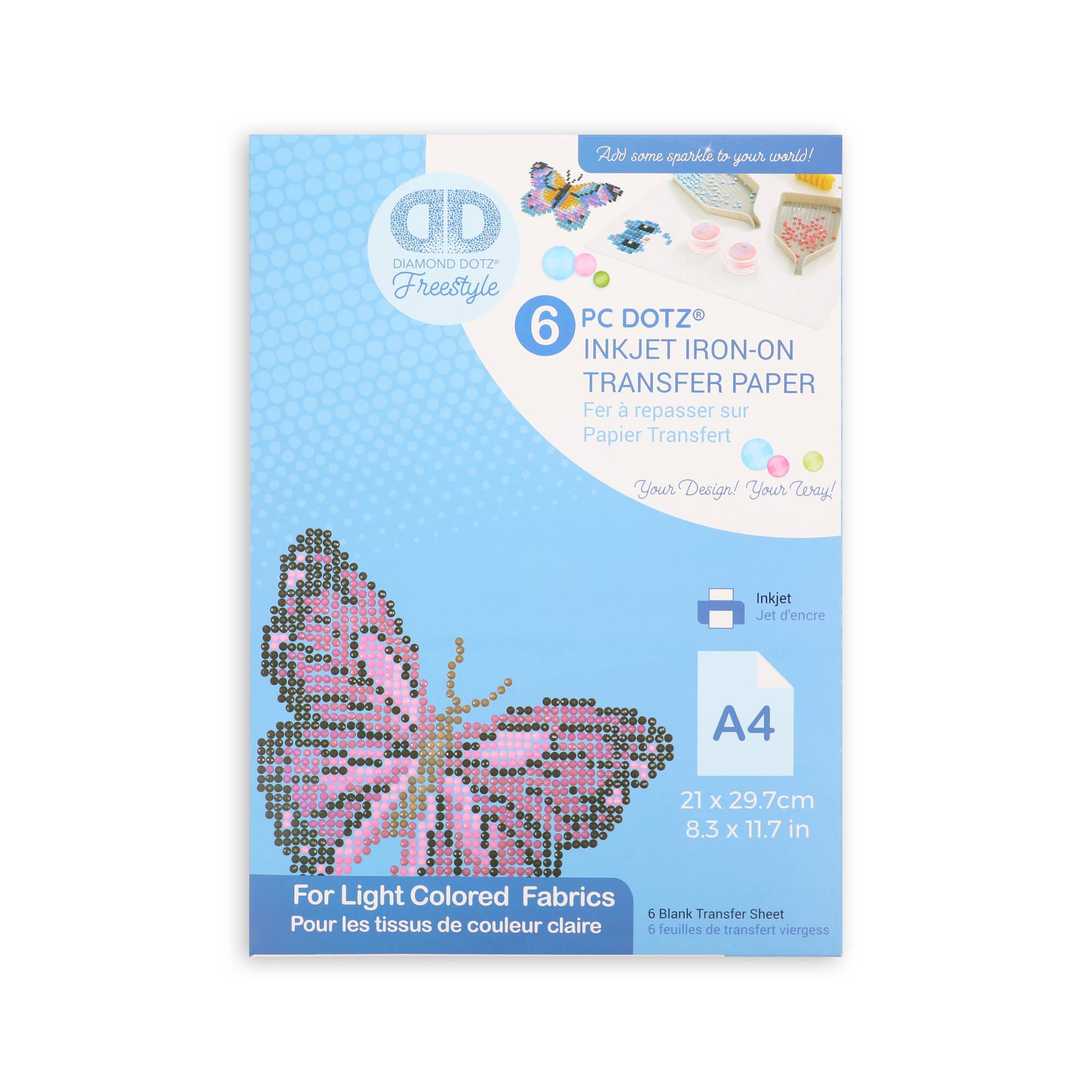 Diamond Dotz Inkjet Iron-On Transfer Paper A4 6 Pack | Hobbycraft