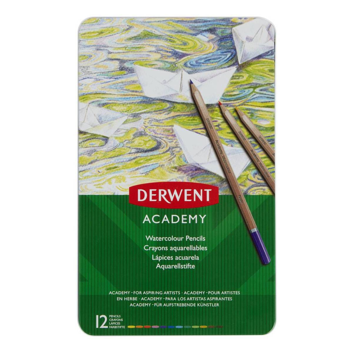 Derwent Academy Watercolour Pencils 12 Pack | Hobbycraft