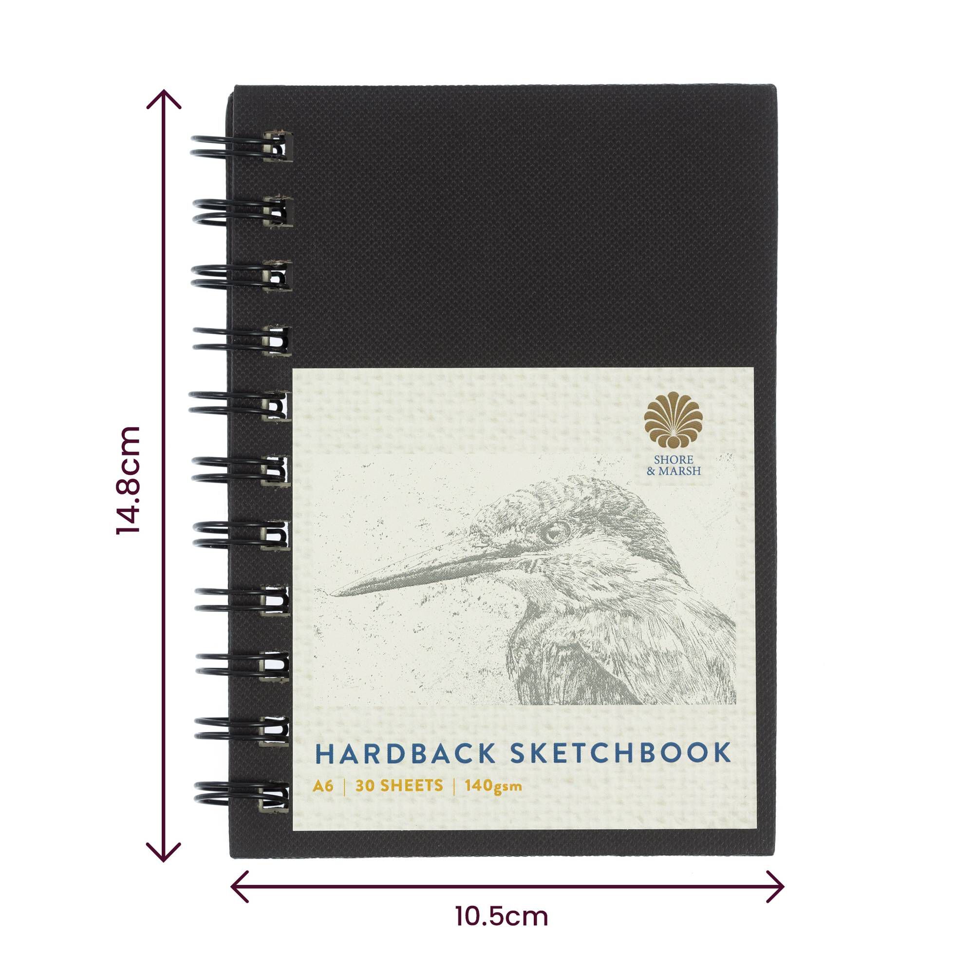 Shore & Marsh Portrait Hardback Sketchbook A6 30 Sheets | Hobbycraft