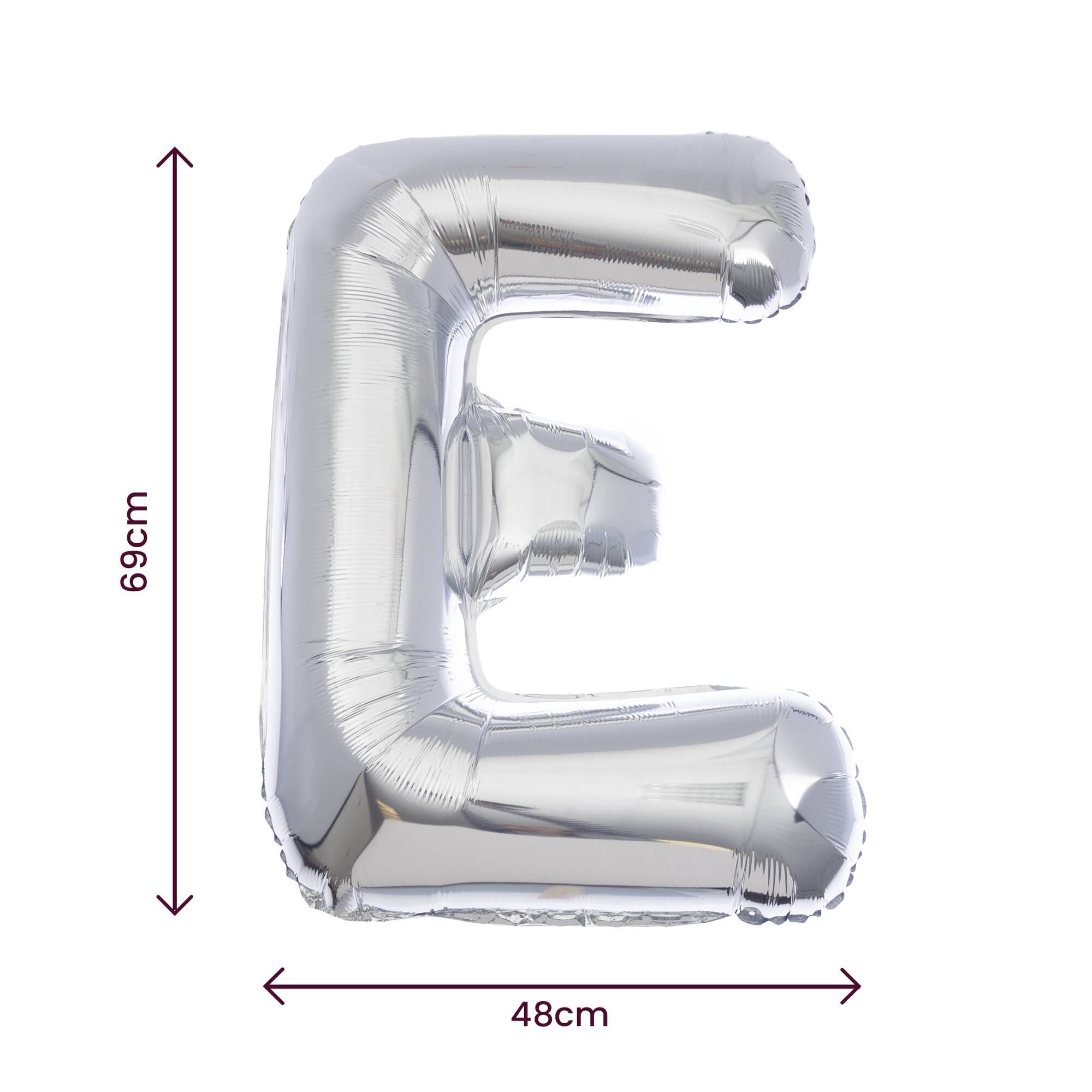 Extra Large Silver Foil Letter E Balloon | Hobbycraft