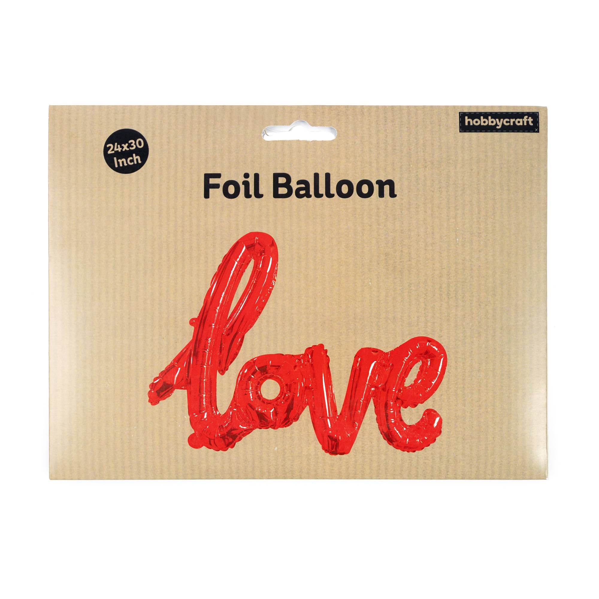 Red Cursive Love Foil Balloon | Hobbycraft