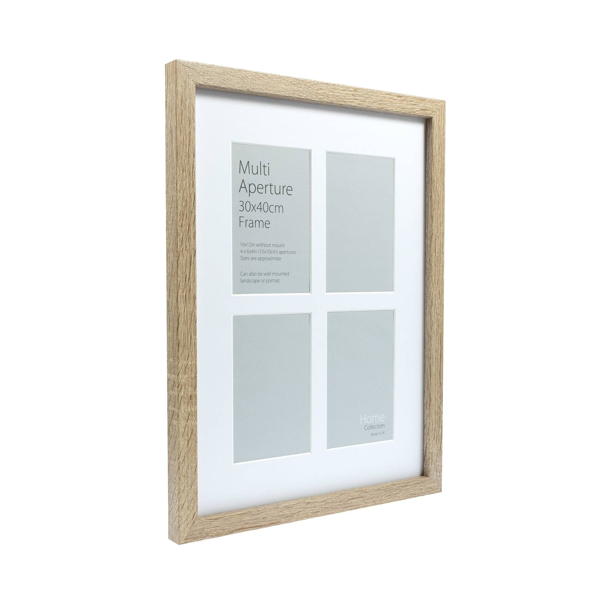 Light Oak Effect Multi Aperture Frame 30cm x 40cm | Hobbycraft