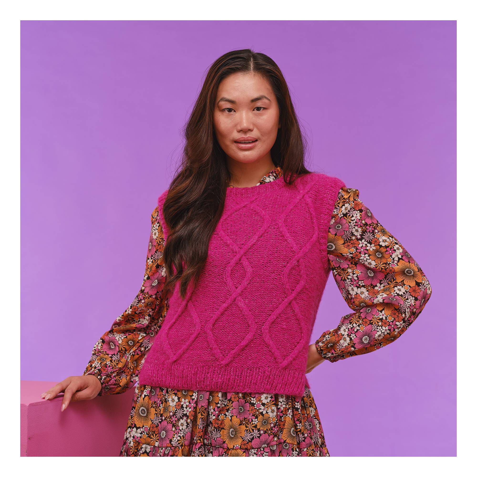 Knitcraft Fluffy Cable Vest Pattern 0339 | Hobbycraft