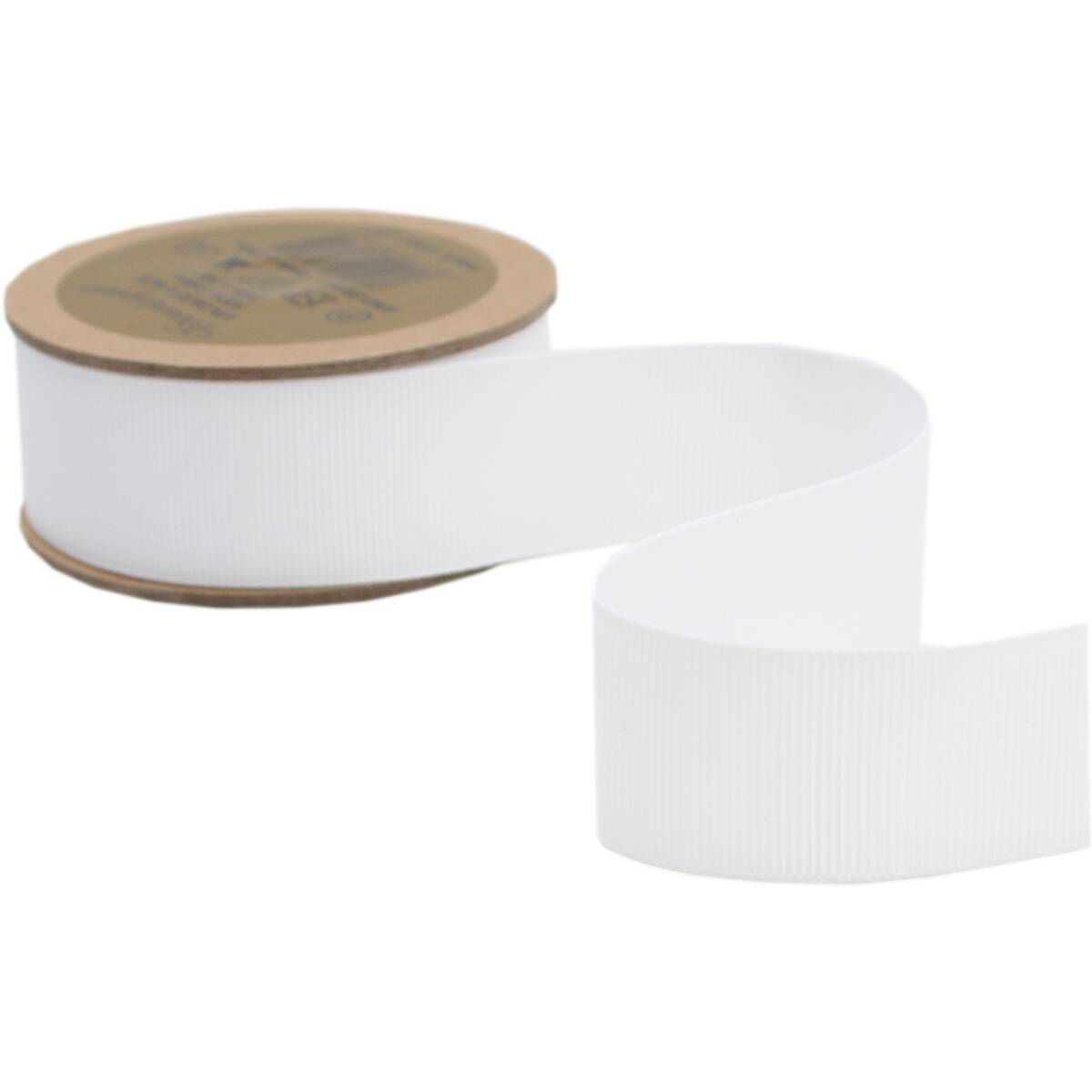 White Grosgrain Ribbon 25mm x 5m | Hobbycraft