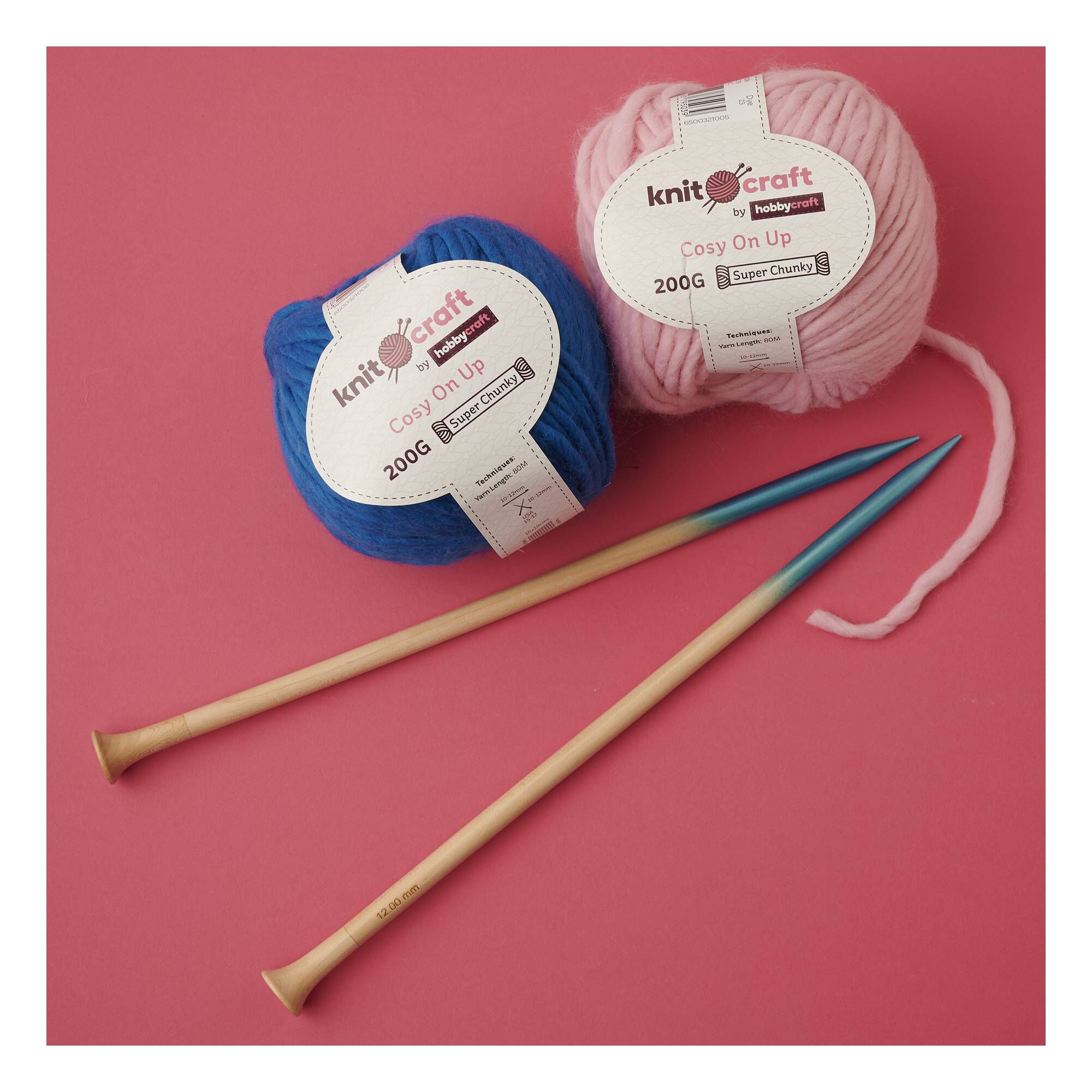 Knitcraft Bubblegum Pink Cosy On Up Yarn 200g | Hobbycraft