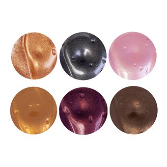 Pink and Gold Metallic Acrylic Craft Paints 5ml 6 Pack | Hobbycraft