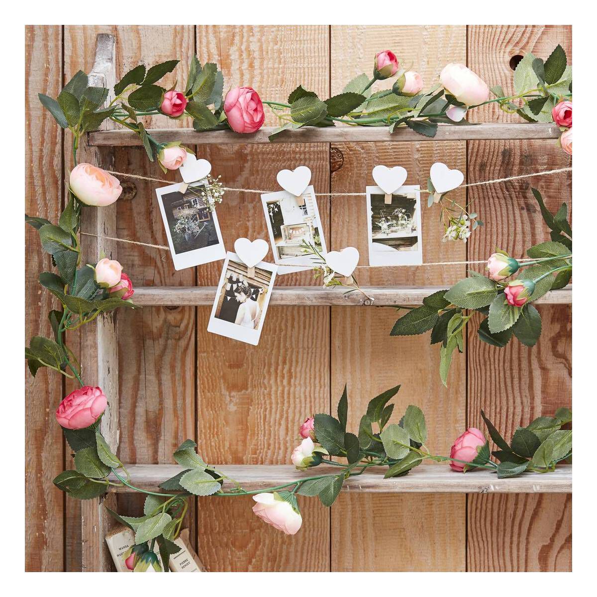 Ginger Ray Pink Floral Garland 1.9m | Hobbycraft