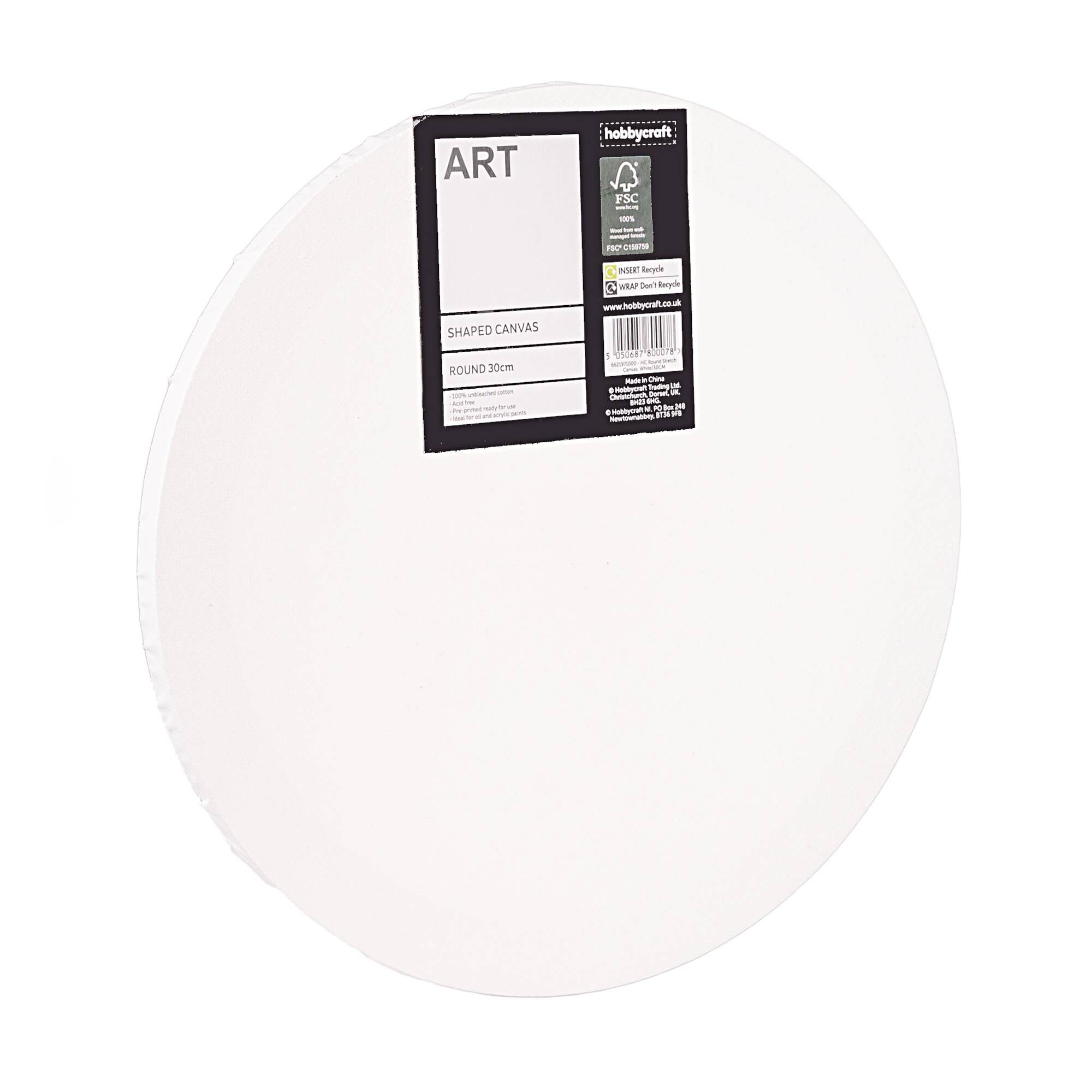 Round Canvas 30cm | Hobbycraft