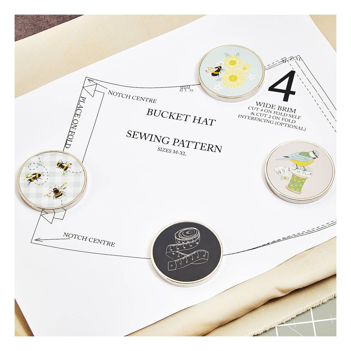 Sew Easy Bee Fabric Weights 4 Pack | Hobbycraft