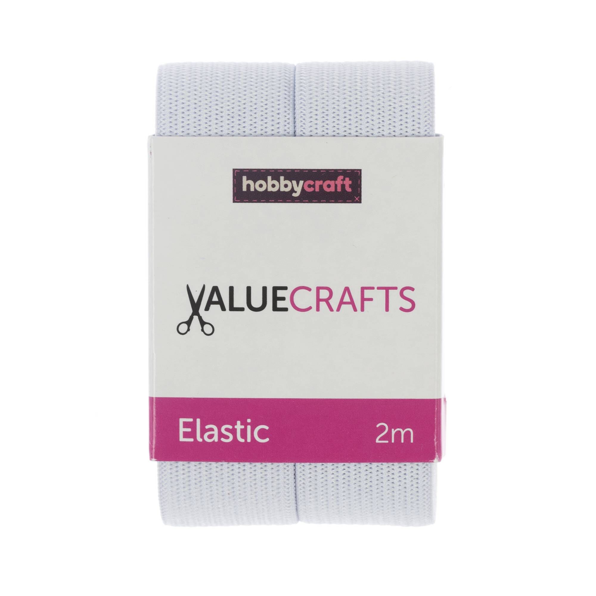 Valuecrafts White Elastic 20mm x 2m | Hobbycraft