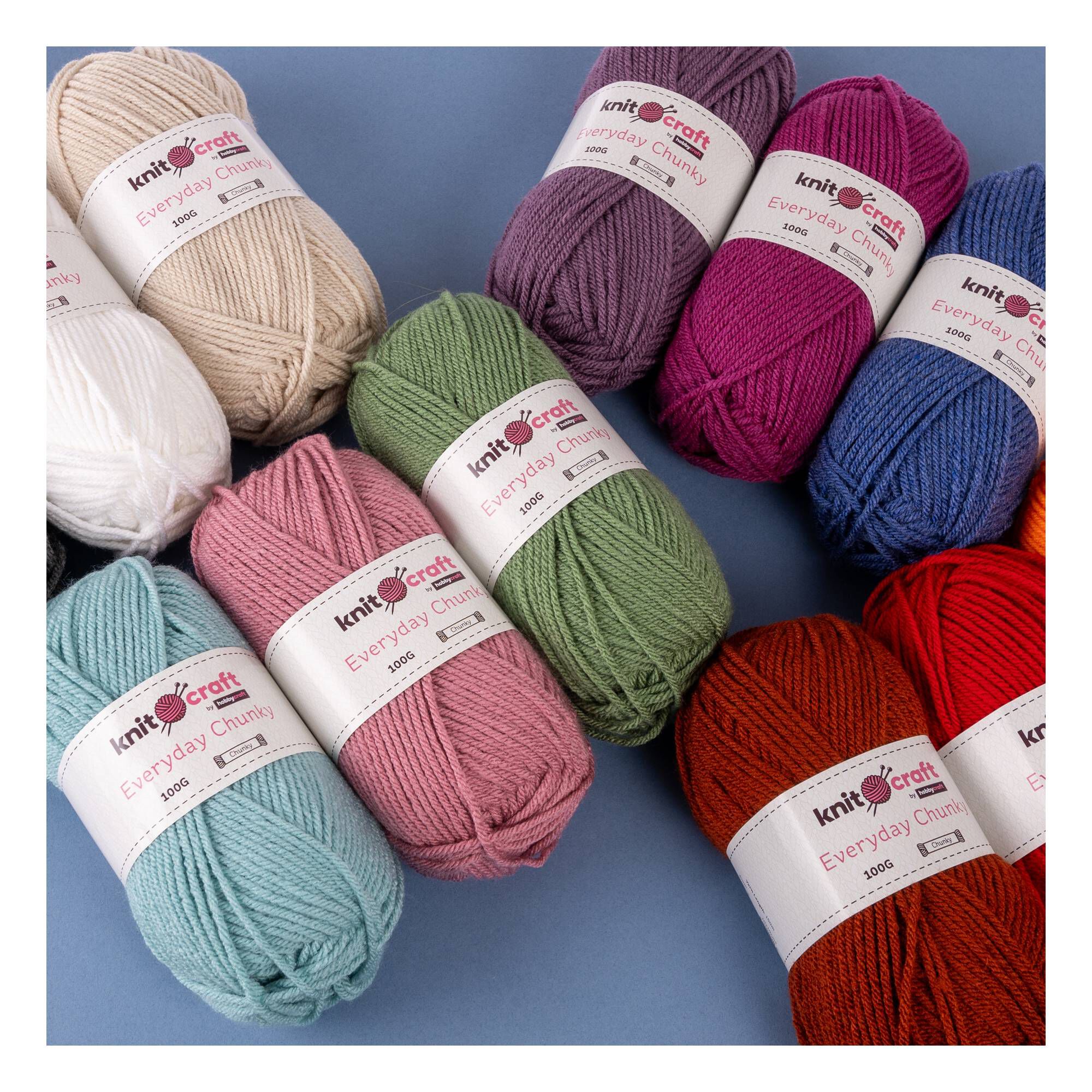 Knitcraft Magenta Everyday Chunky Yarn 100g | Hobbycraft