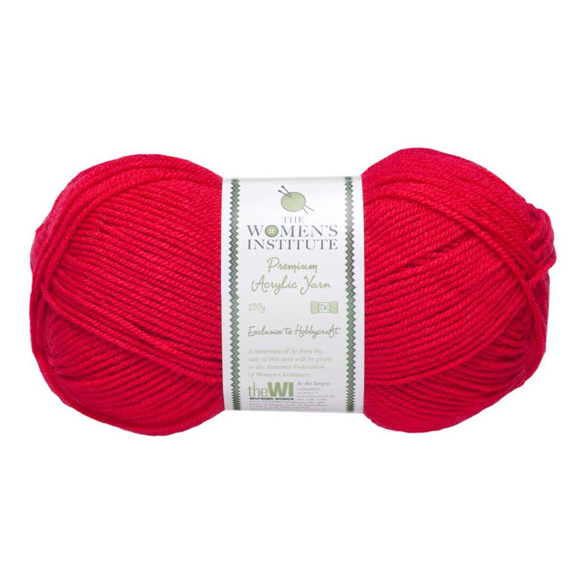 Women's Institute Red Premium Acrylic Yarn 100g | Hobbycraft