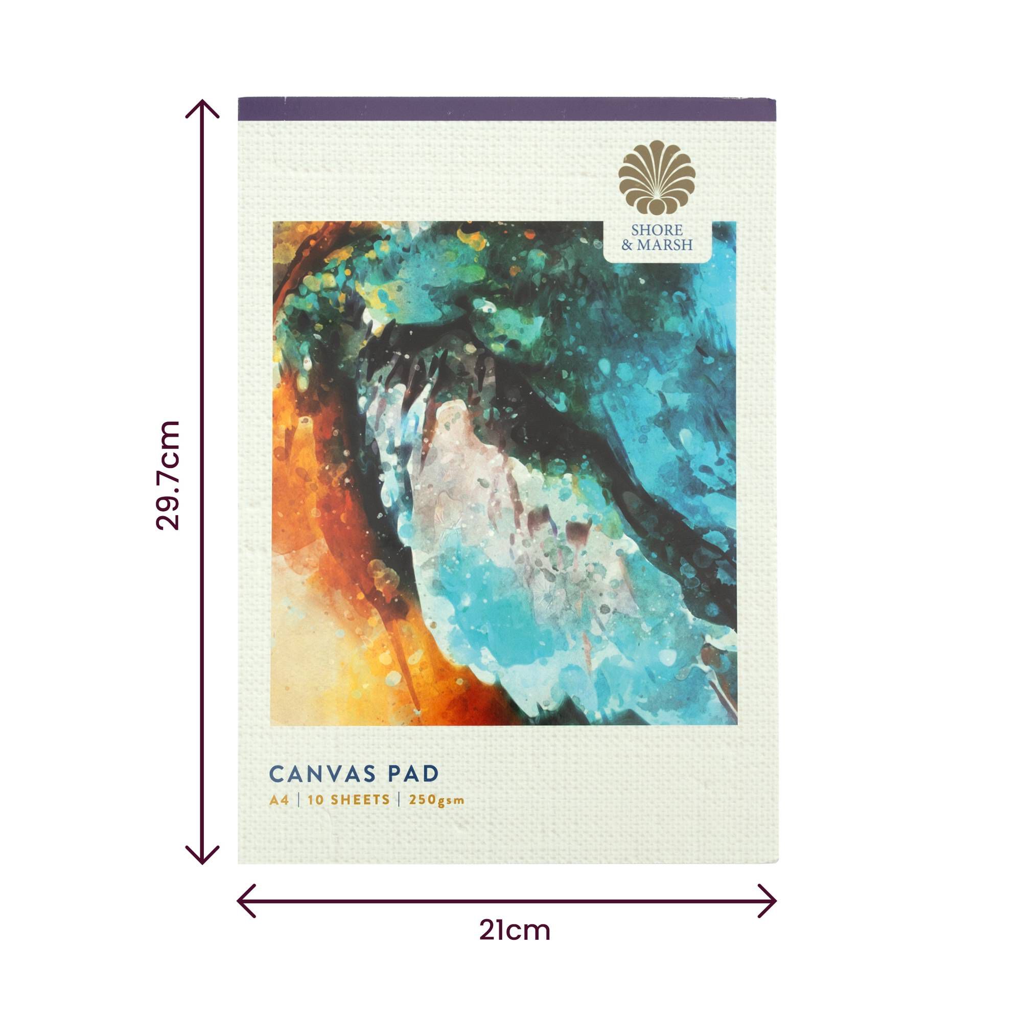 Shore & Marsh A4 Canvas Pad 10 Sheets | Hobbycraft