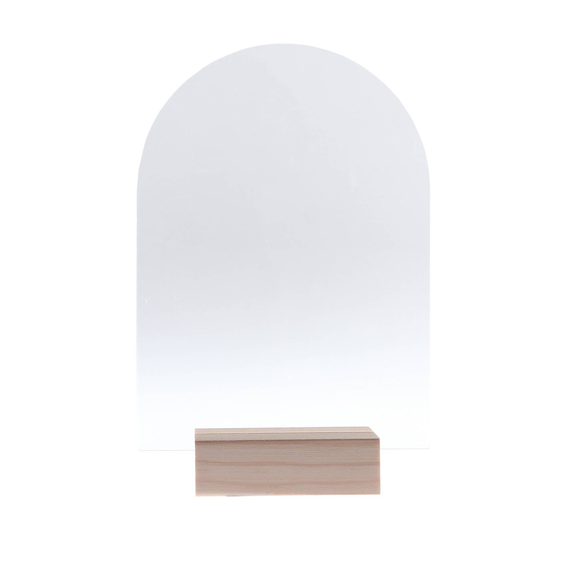 Clear Arch Acrylic Table Sign 20cm | Hobbycraft