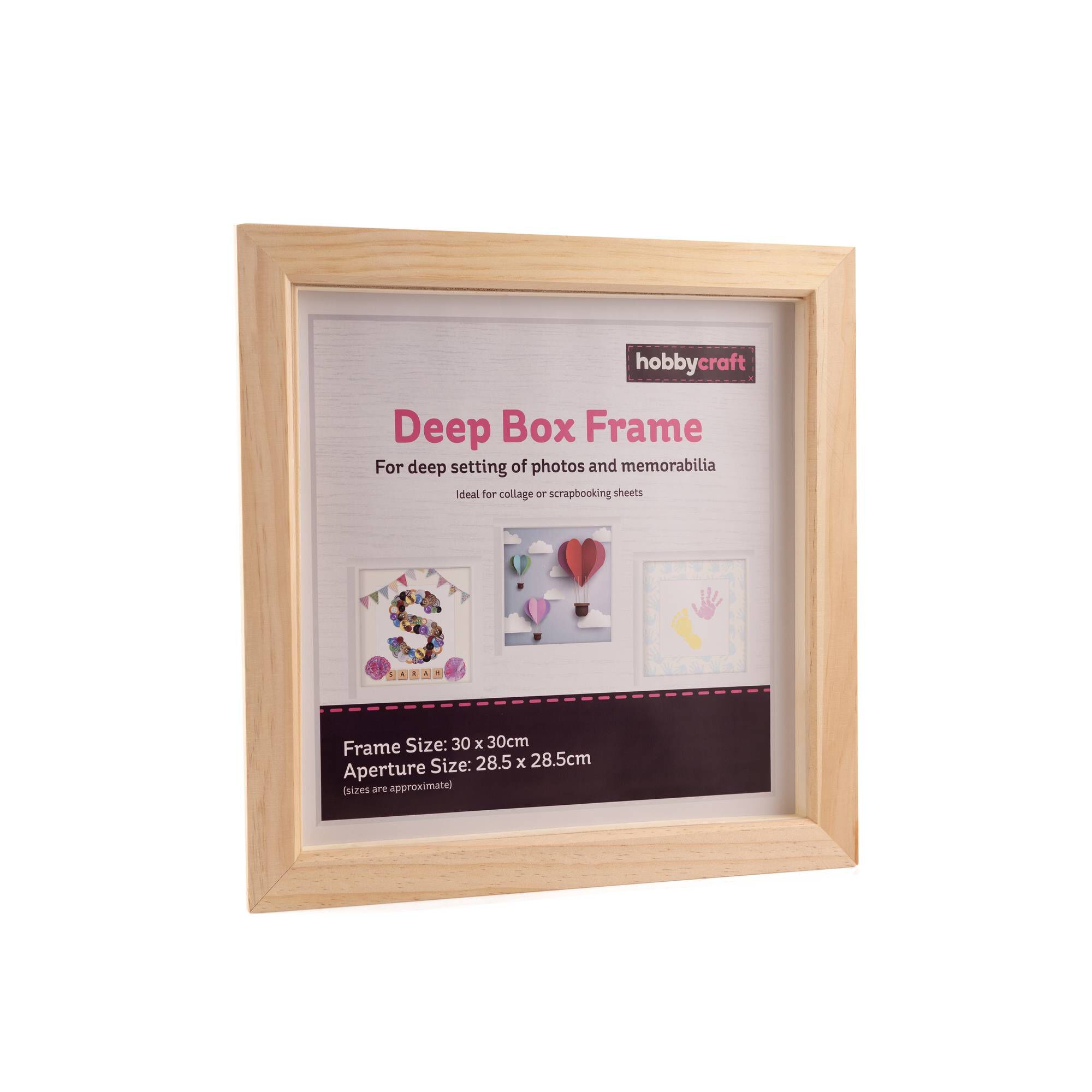 Light Wood Deep Box Frame 28.5cm x 28.5cm | Hobbycraft