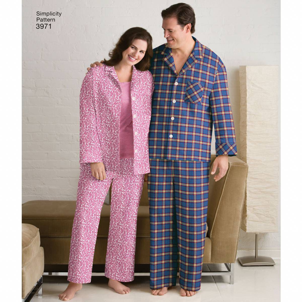 Simplicity Unisex Pyjamas Sewing Pattern 3971 (XL to XXL) | Hobbycraft