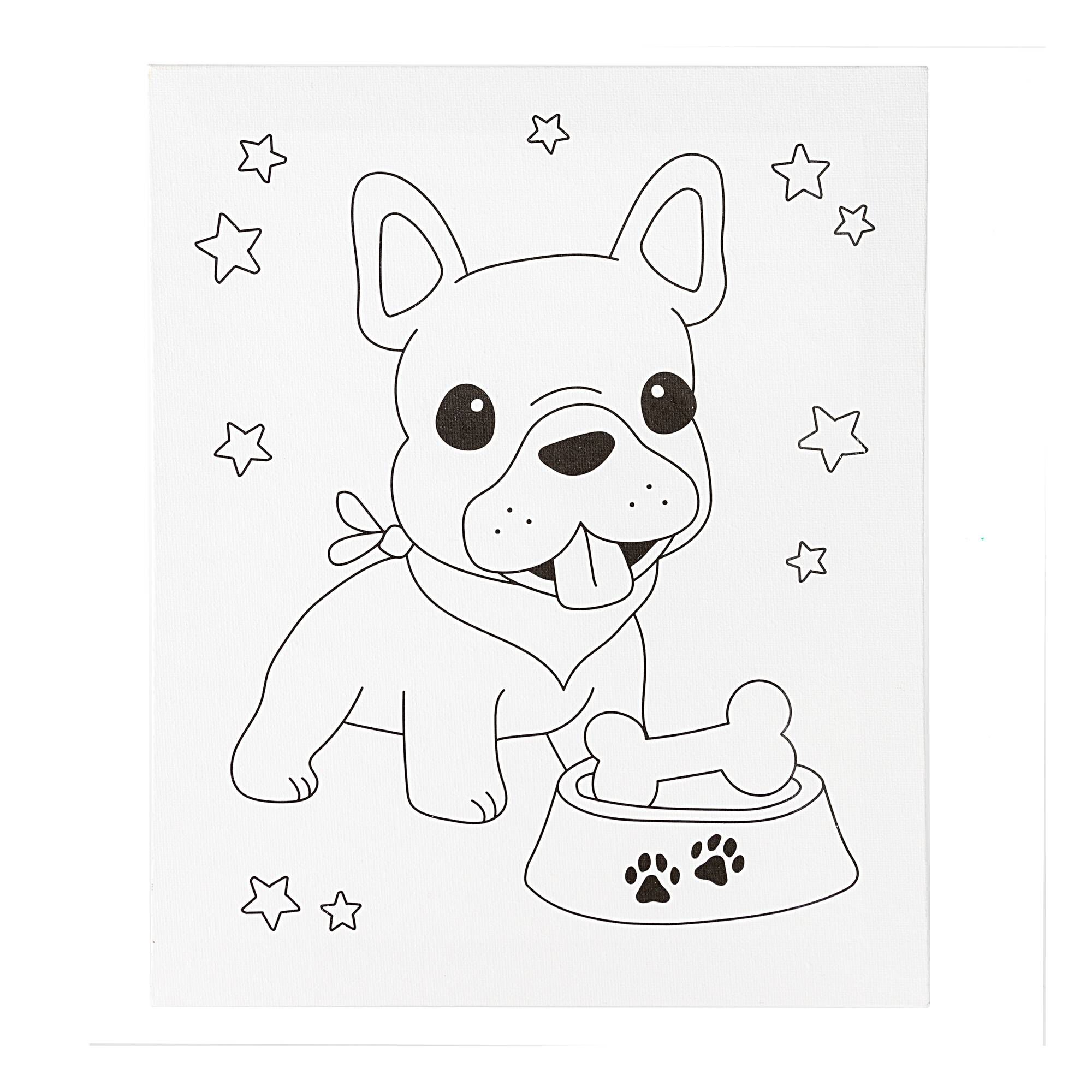 Dog Colour-in Canvas | Hobbycraft