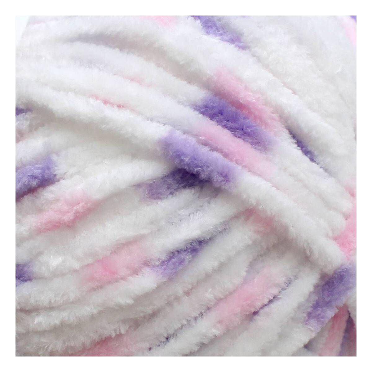 James C Brett White Pink Multi Flutterby Chunky Yarn 100 g | Hobbycraft