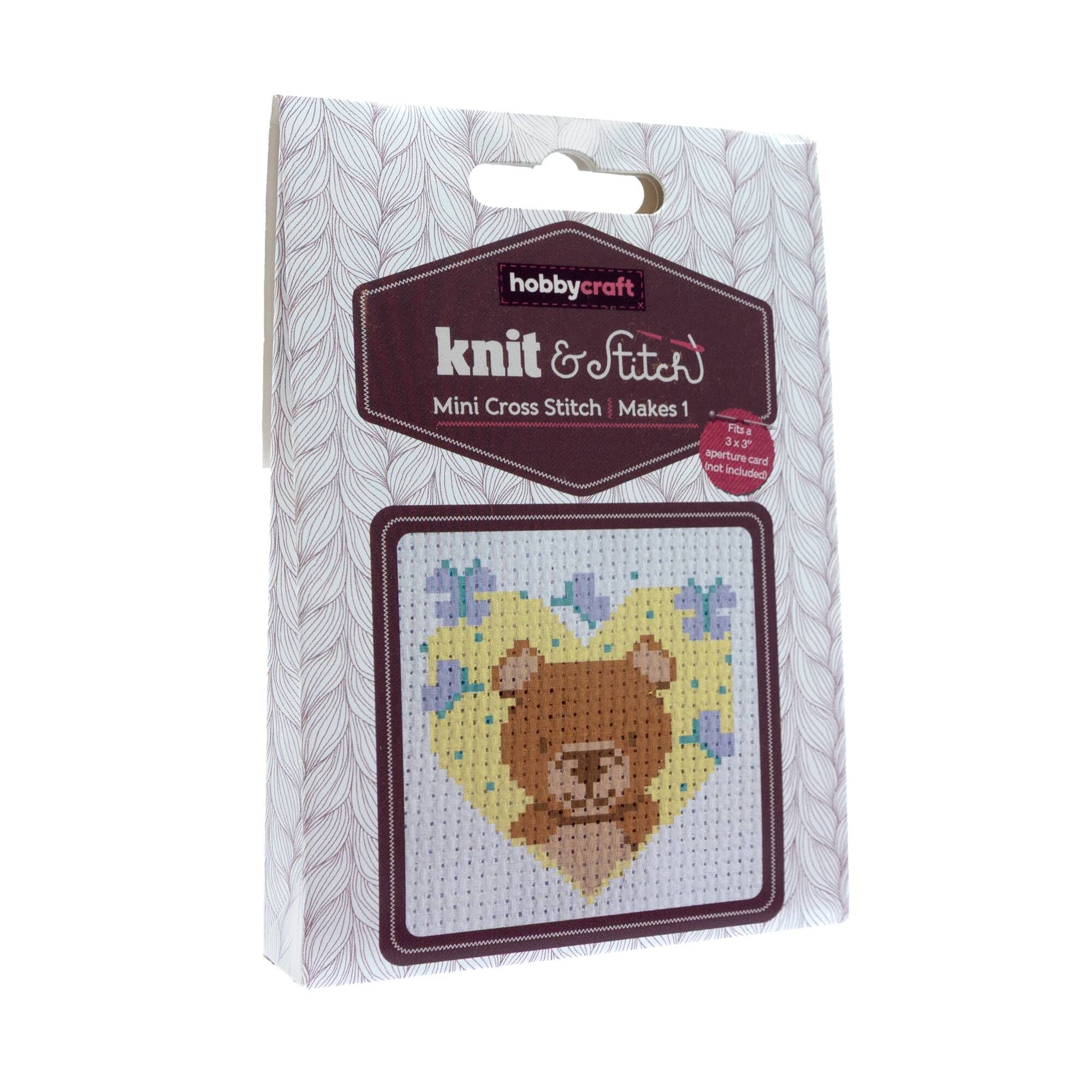 Mini Teddy Cross Stitch Kit | Hobbycraft