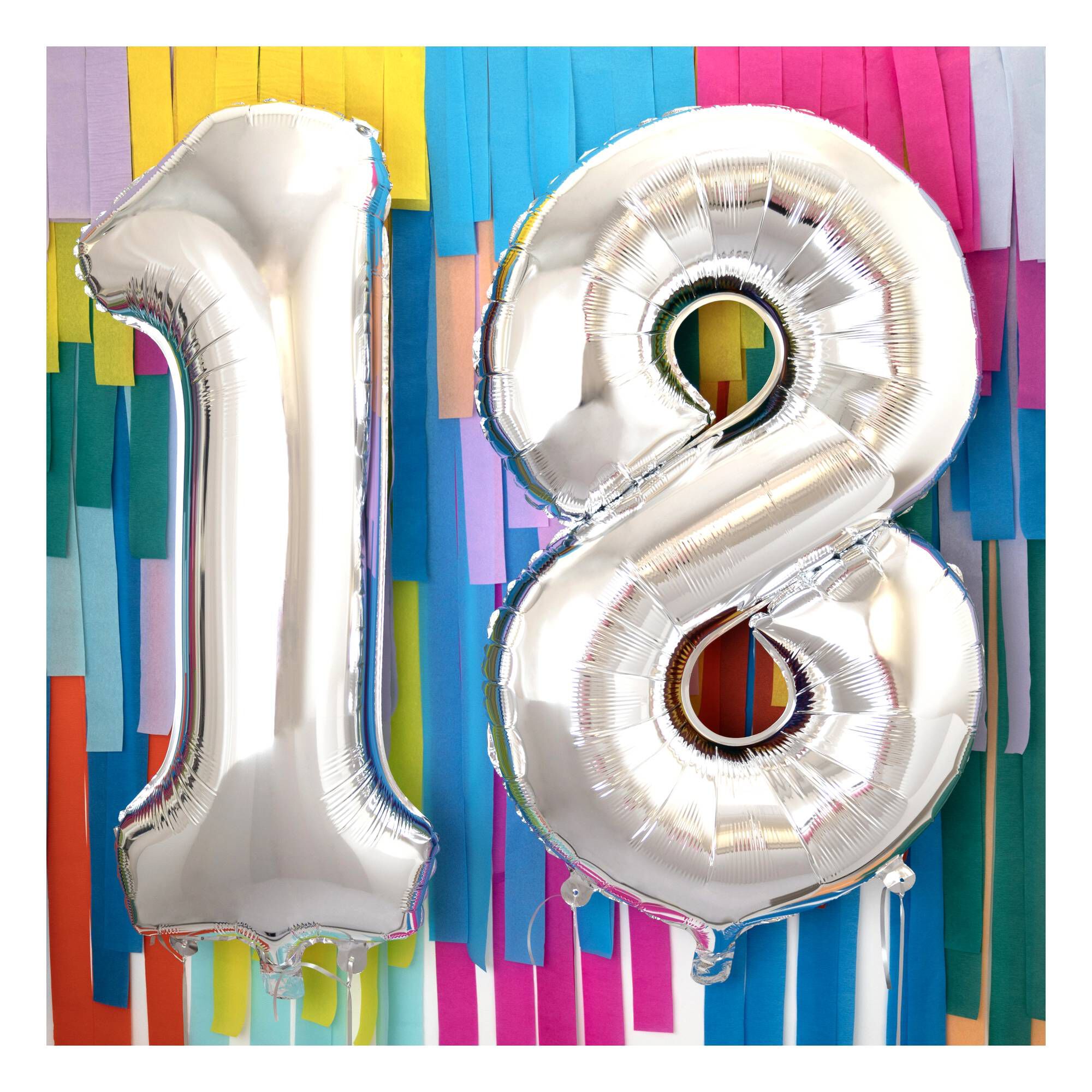 Extra Large Silver Foil Number 8 Balloon | Hobbycraft