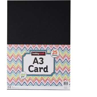 Black Card A3 25 Pack | Hobbycraft