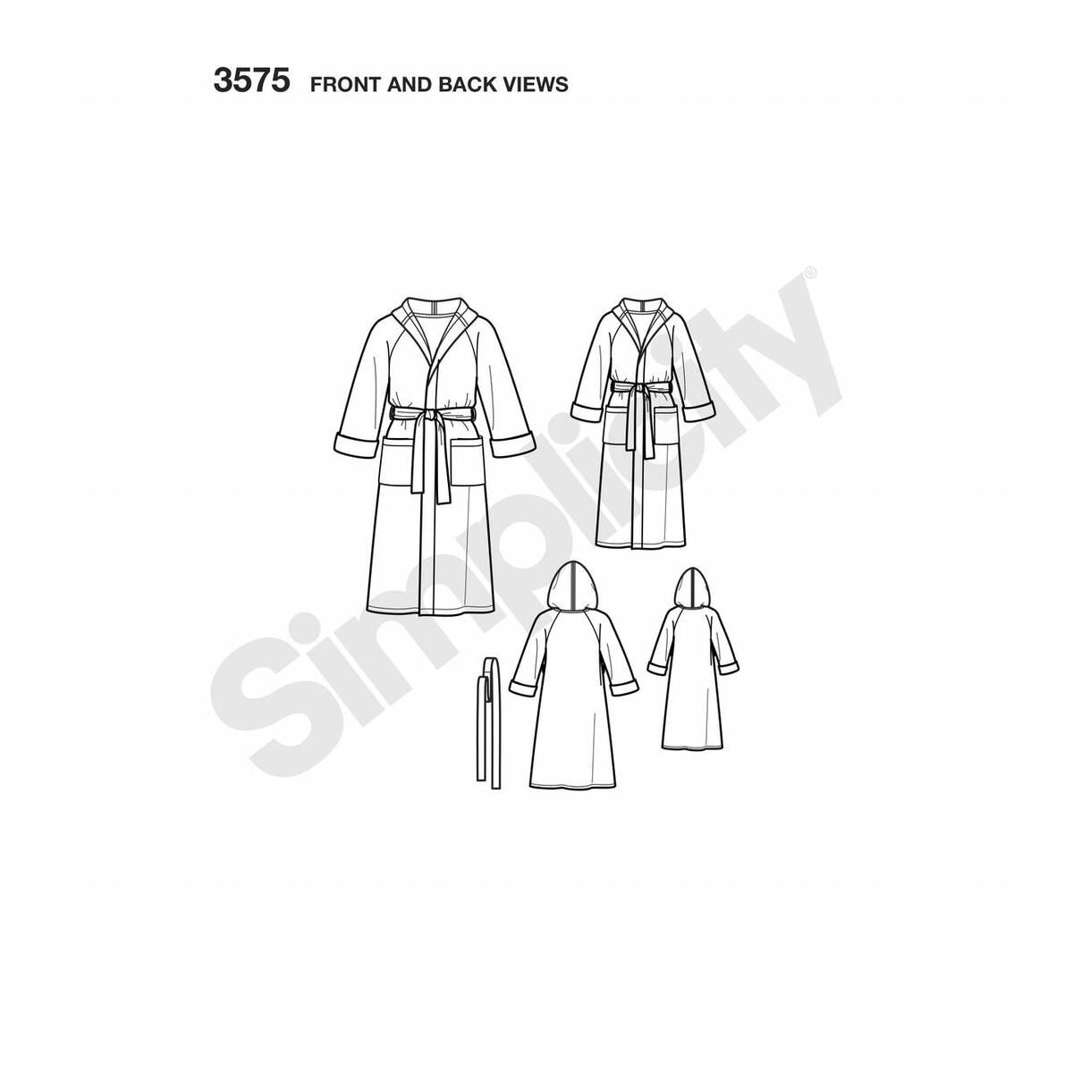 Simplicity Family Sleepwear Sewing Pattern 3575 | Hobbycraft