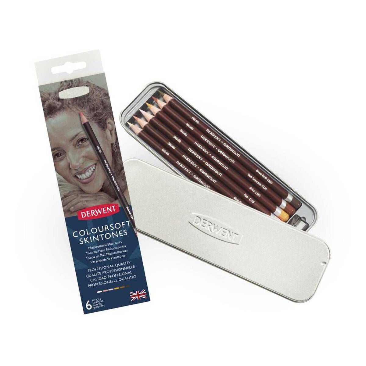 Derwent Skin Tone Coloursoft Pencils 6 Pack | Hobbycraft