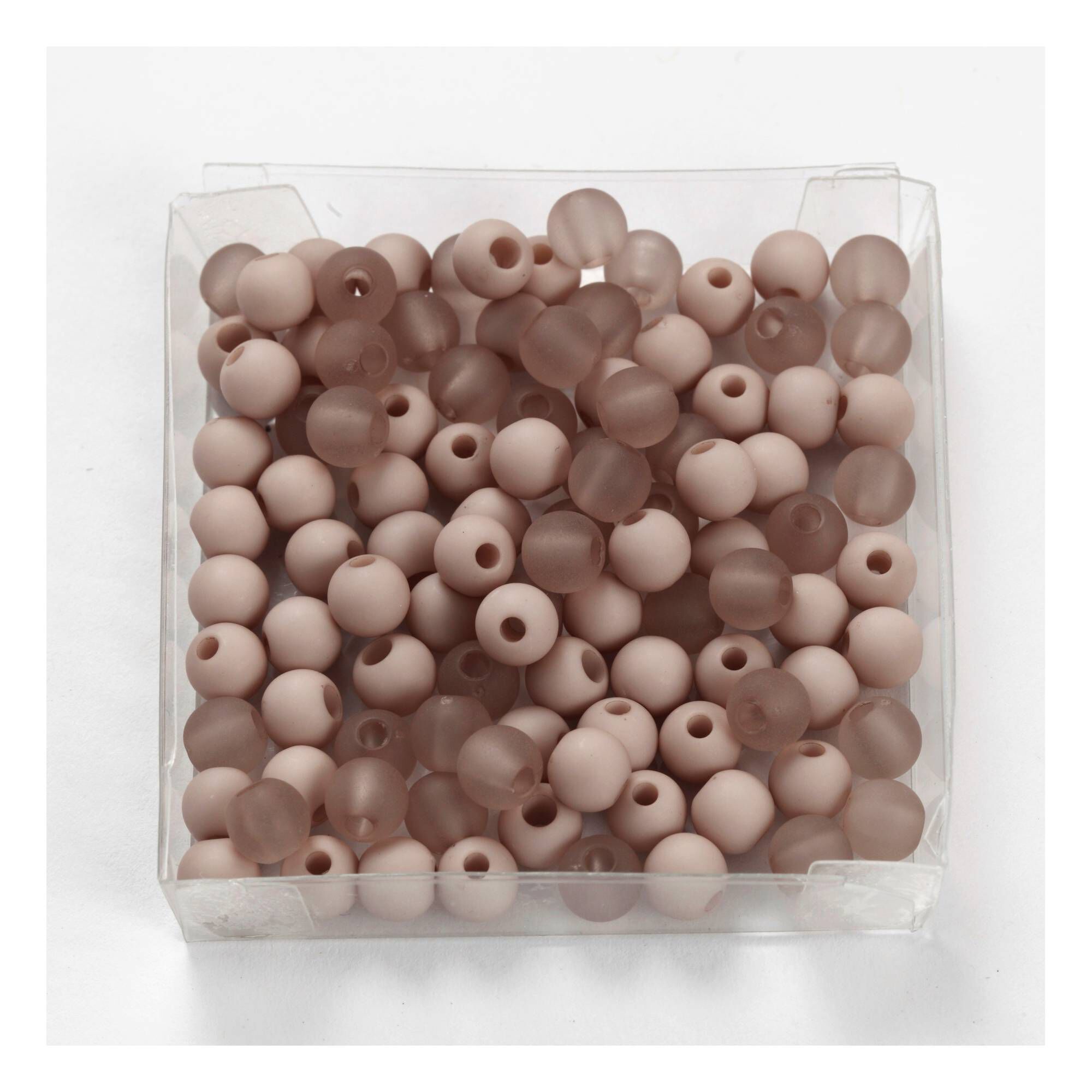 Light Grey Round Plastic Beads 6mm 40g | Hobbycraft