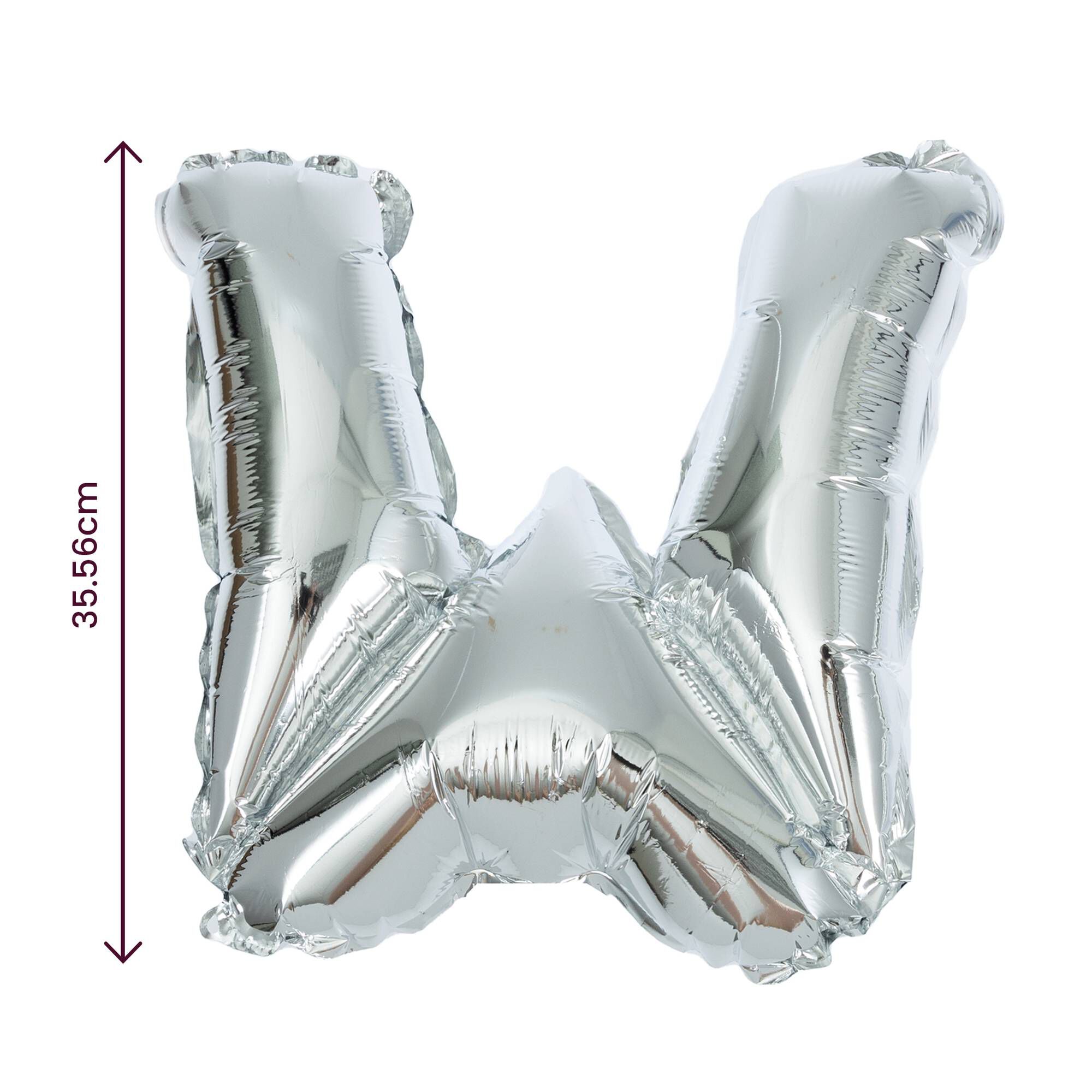 Silver Foil Letter W Balloon | Hobbycraft