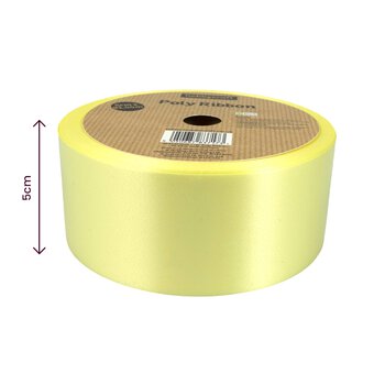 Daffodil Poly Ribbon 5cm x 91m | Hobbycraft