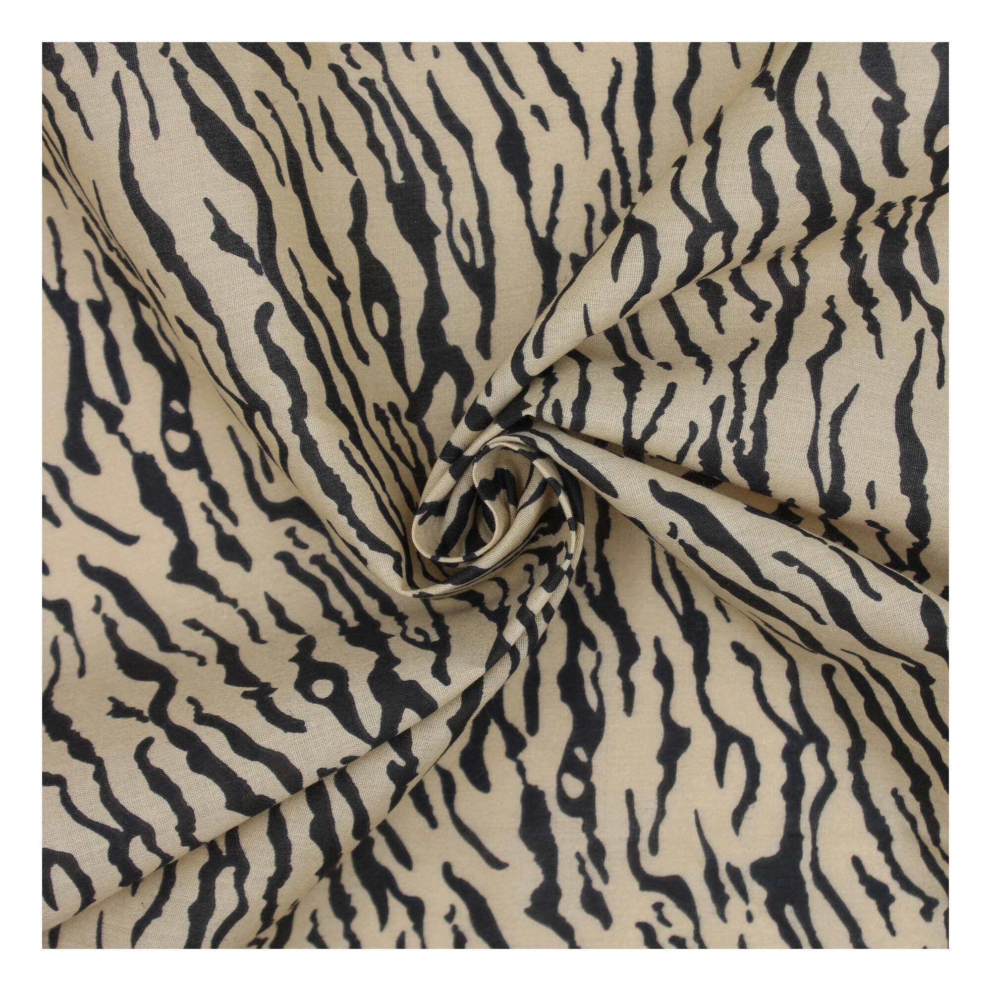 Tiger Print Polycotton Fabric by the Metre | Hobbycraft