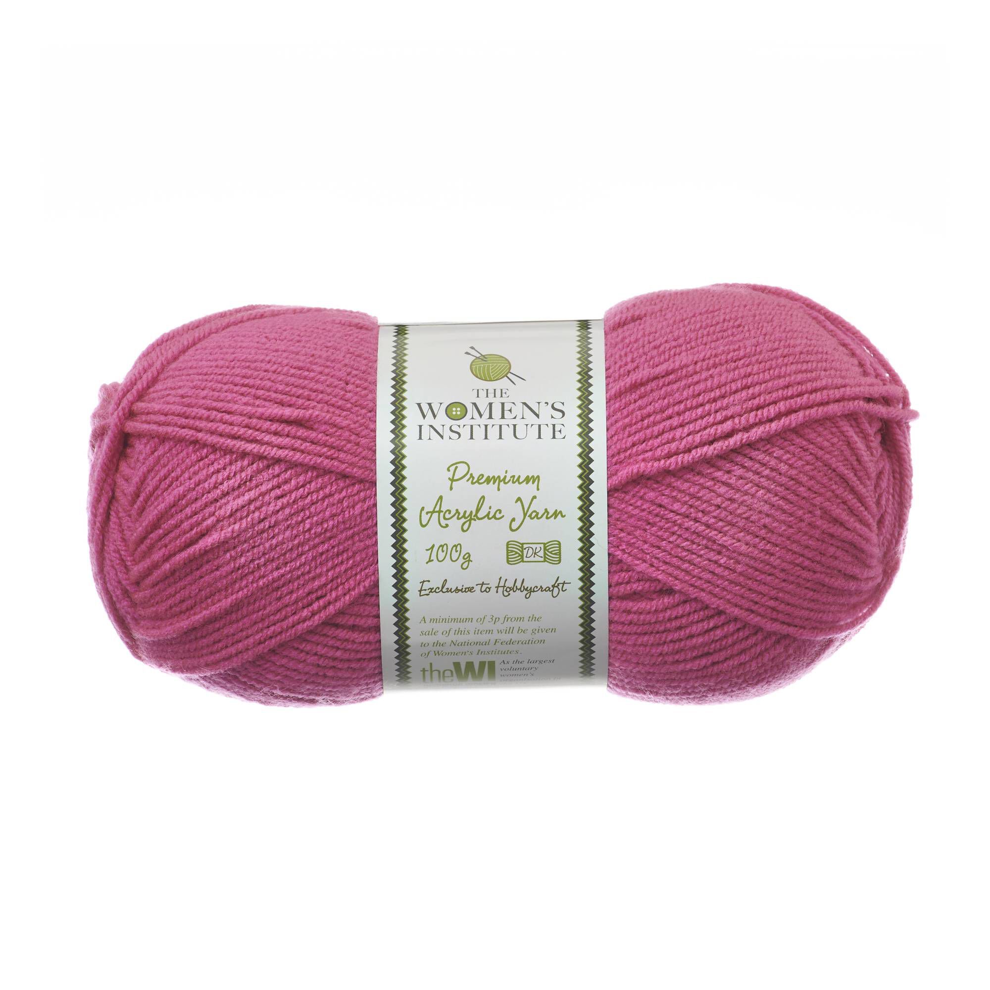 Women's Institute Pink Premium Acrylic Yarn 100g | Hobbycraft
