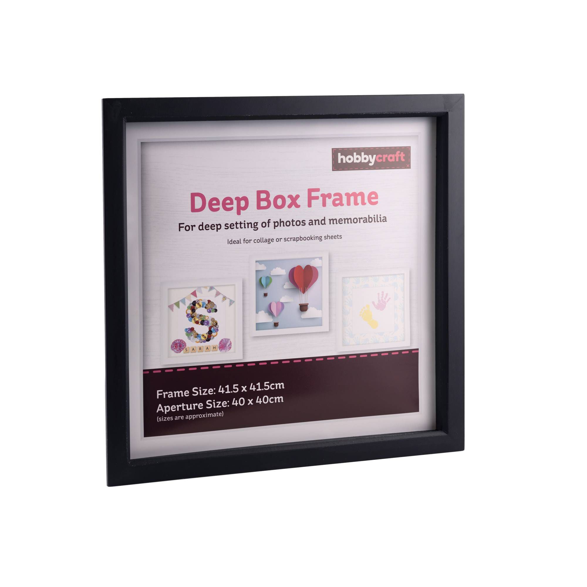 Black Deep Box Frame 40cm x 40cm | Hobbycraft
