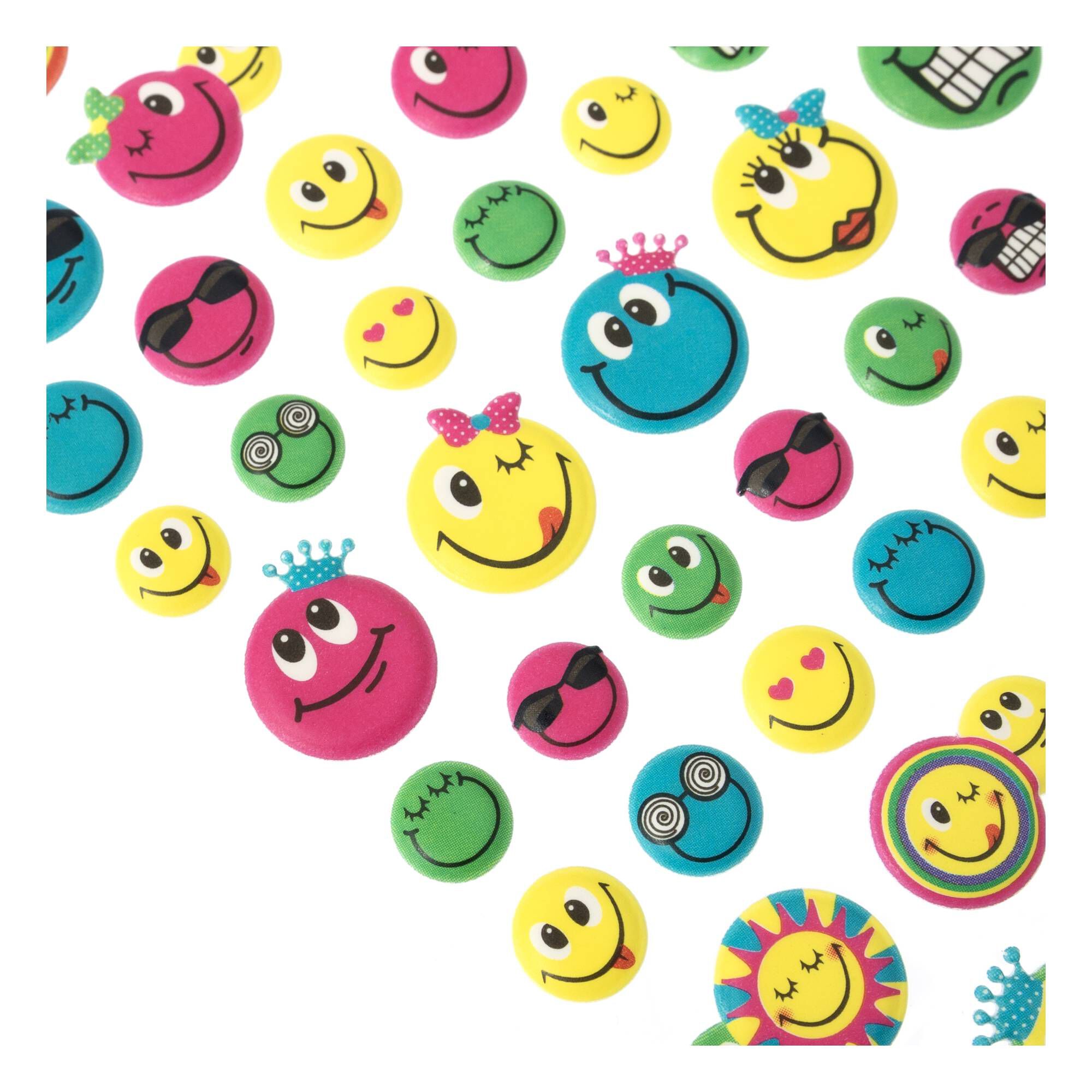 Happy Smiley Puffy Stickers | Hobbycraft